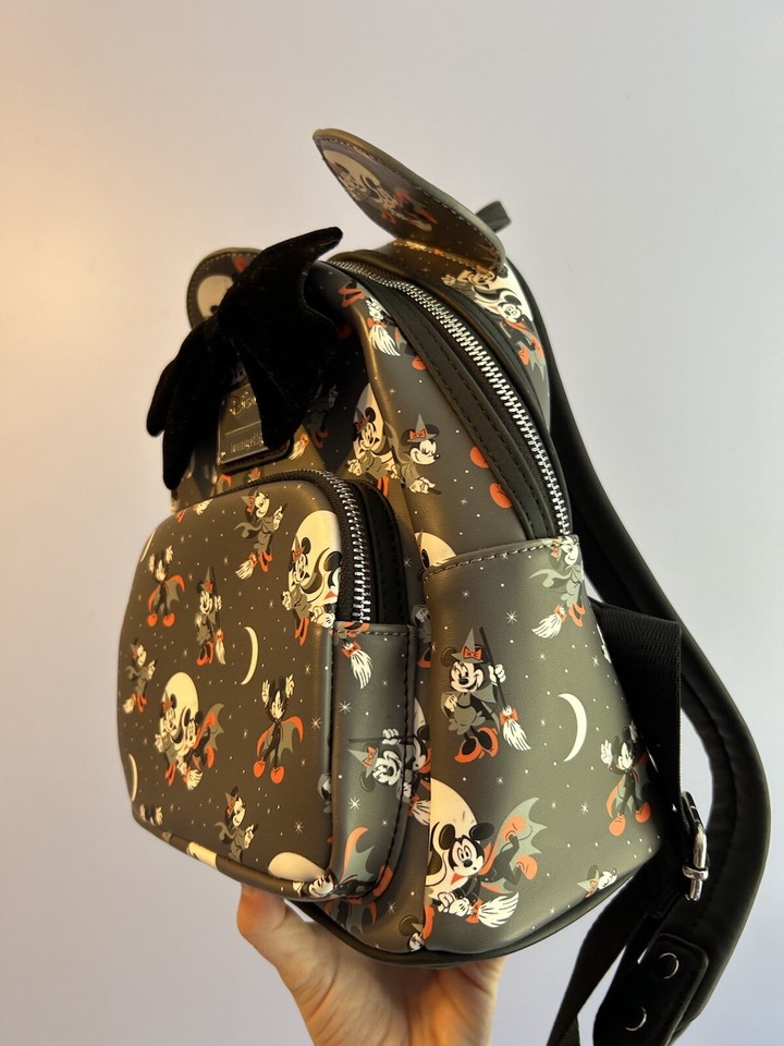 Loungefly Disney Mickey Minnie Halloween Vamp Witch AOP Mini Backpack ...