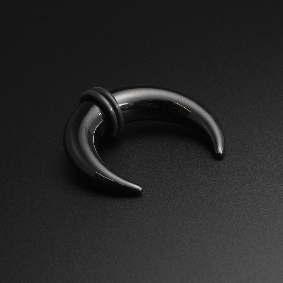 Ear Pincher Septum Stretching Kit | Black Acrylic Crescent Stretcher 1 ...