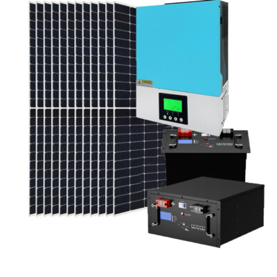 5.5KW Solar Panel Kit Complete DIY Solar Energy PV Module w/ Battery ...