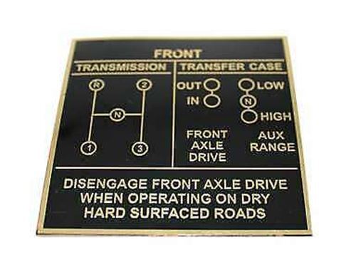 Set Of 4 Brass Data Plate set For Vintage Jeep Ford GPW | eBay