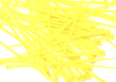 4" Inch NYLON 66 (UL) 3 x 100mm yellow color cable zip tie fastern wrap ...