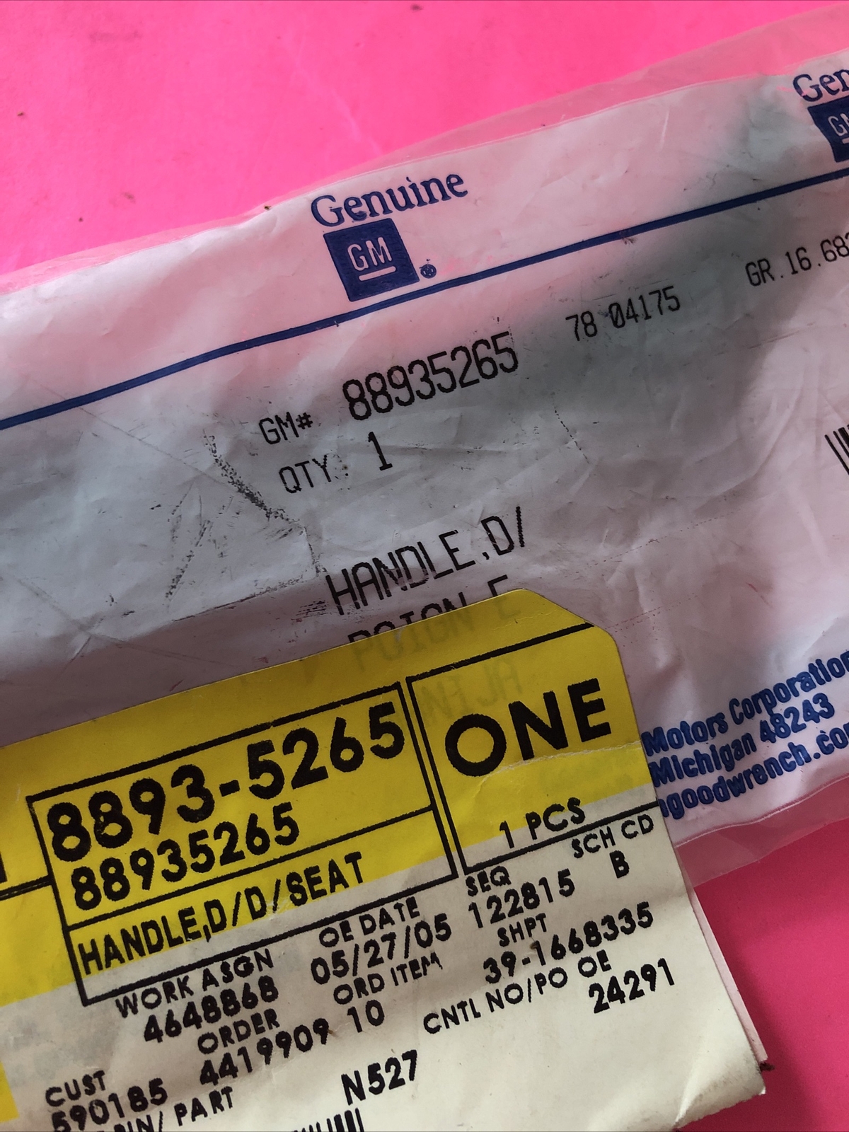 🔥🔥🔥GM 88935265 Handle Asm D/Seat Recl Blue Free Shipping | eBay