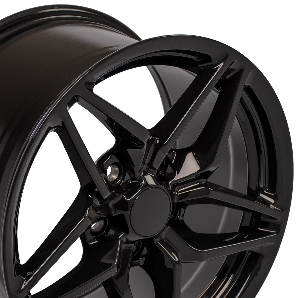 17x9.5/17x11 Black Wheel Staggered SET fits C4 Corvette - CV31 C7 ZR1 ...