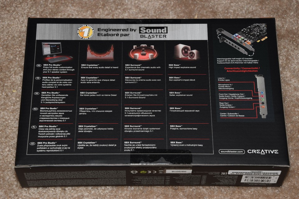 Creative Sound Blaster Audigy FX 5.1 PCIe Audio Card wit High ...