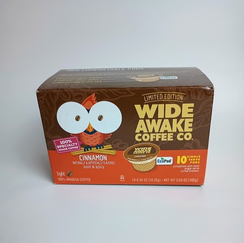Wide Awake Coffee Cinnamin Pods 10-Pk Light Roast, K Single Cup Brewer ...