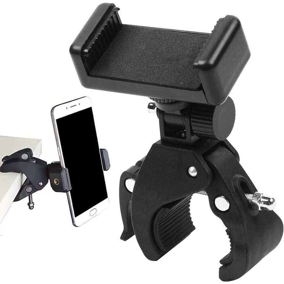 Mic Stand Phone Holder Clip, Microphone Arm Mount Clamp Bike Cellphone ...