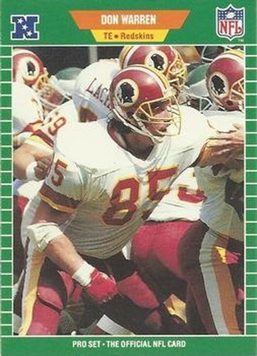 #437 Don Warren - Washington Redskins - 1989 Pro Set Football | eBay