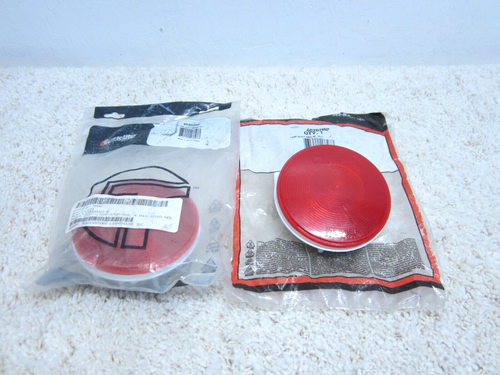 TRUCK-LITE 40202R NEW 4" ROUND RED REAR TAIL / STOP LIGHT LENS 2 PAK ...