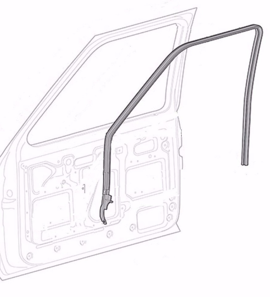 1983-1992 Ford Ranger & Bronco II door window channels (no vent windows ...