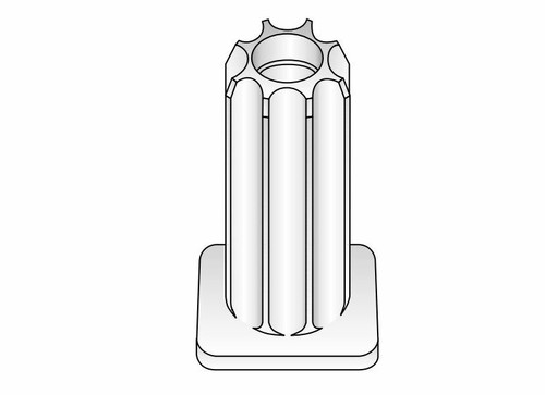Square Tube Caster Socket for 7/16" Grip-Ring Casters, Fits 7/8" I.D ...
