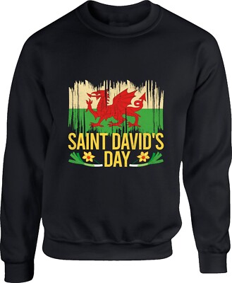 Saint David's Day Jumper Welsh Dragon Saint Welsh Language Sweatshirt ...