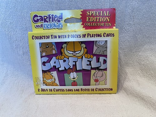 Garfield and Friends Special Edition Collector Tin 2 Full Decks Playing ...