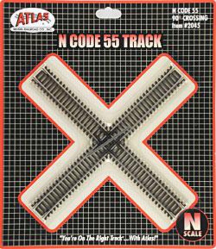 Atlas Code 55 Track 90 Degree Crossing - N Scale Nickel Silver Model ...