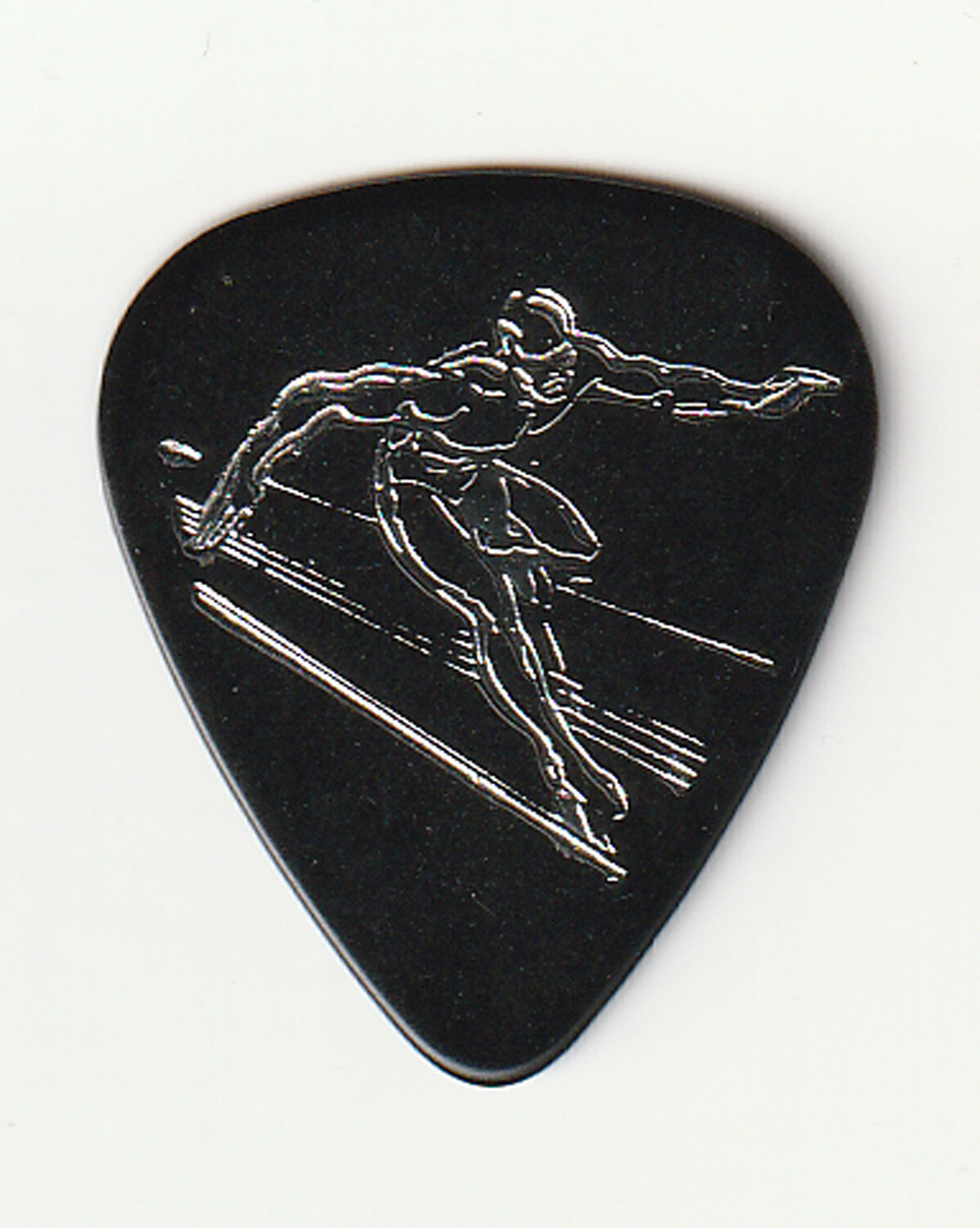 JOE SATRIANI Original 1987 Silver Surfer Guitar Pick Black With silver ...