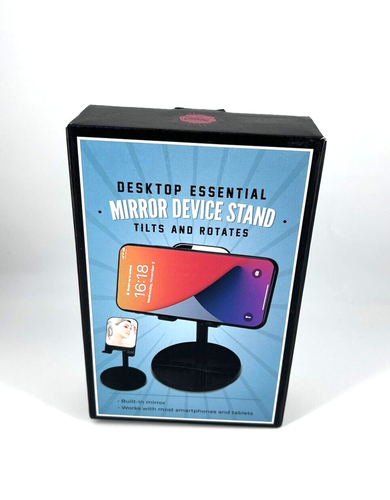 Desktop essentials Mirror & Cell Phone or Tablet Stand, Tilts & Rotates ...