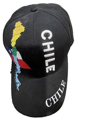 Chile Baseball Cap, One Size Adjustable Nice Black Hat with Flag ...