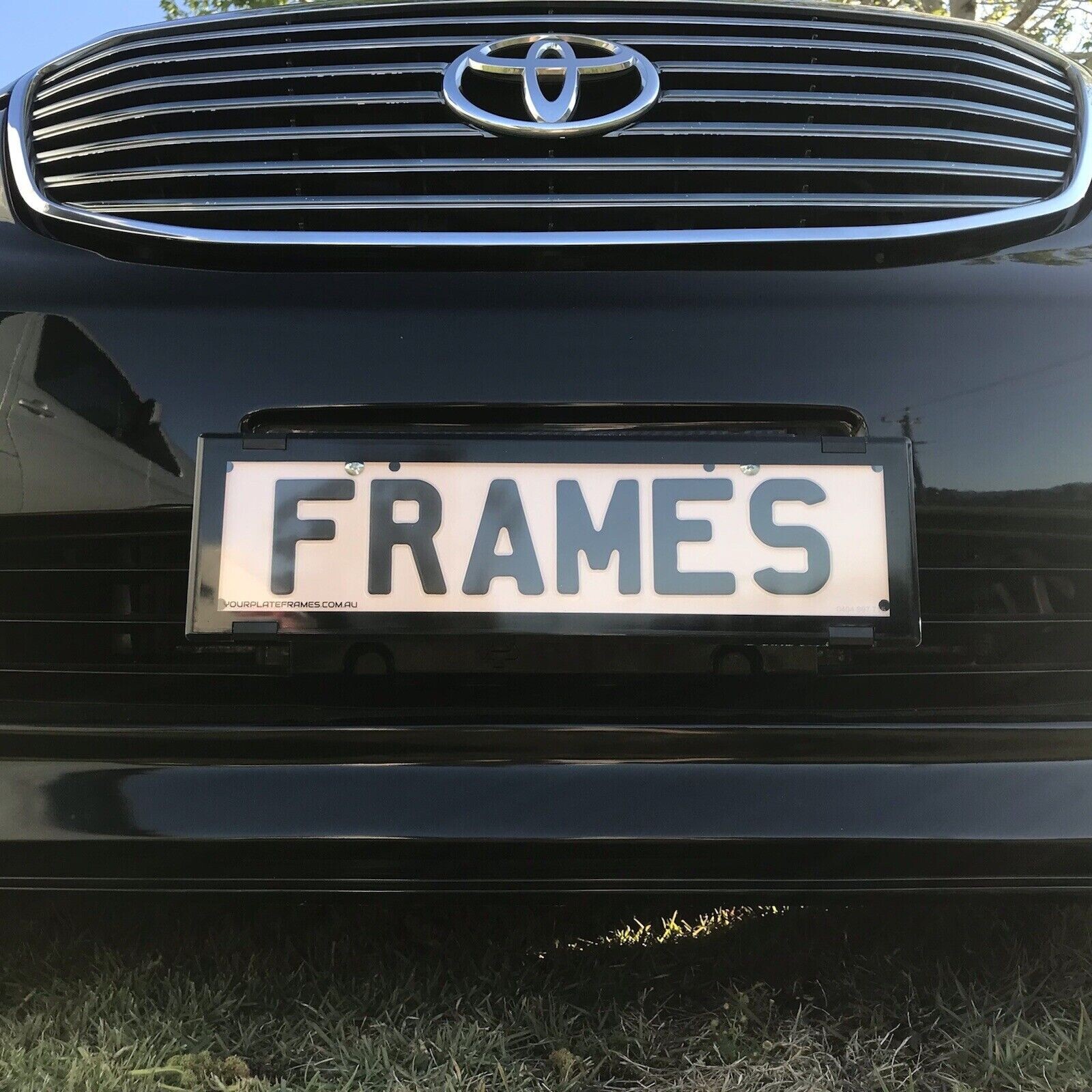 VIC Slimline Number Plate Covers Set Black Clear Dual Front & Rear ...