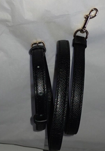 AUTHENTIC COACH BLACK GRAINY TEXTURE LEATHER CROSSBODY STRAP WITH GOLD ...