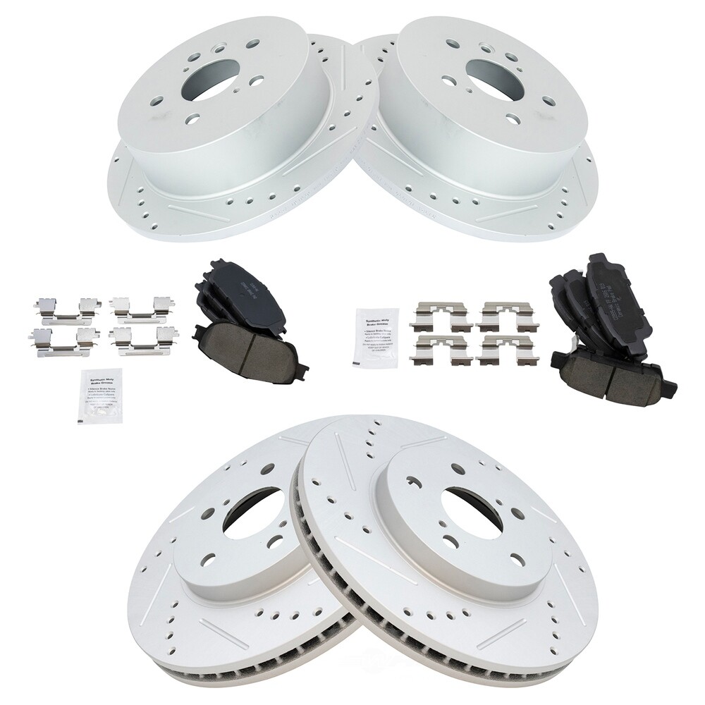 Disc Brake Kit-Performance Ceramic Performance Brake Pad and Rotor Kit ...
