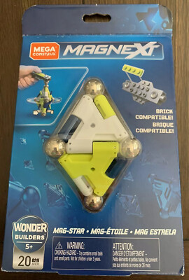 Mega Construx Magnext Wonder Builders Mag-Star Building Toy 20pcs New ...