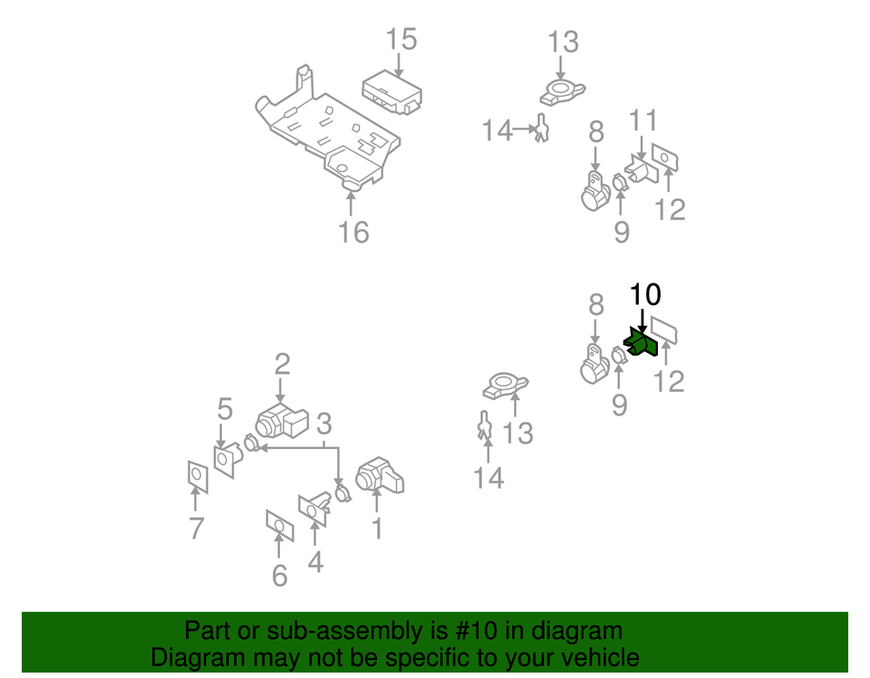 OEM NEW 2007-2008 VW Volkswagen Passat Rear Bracket 3C9-919-486-G-GRU ...