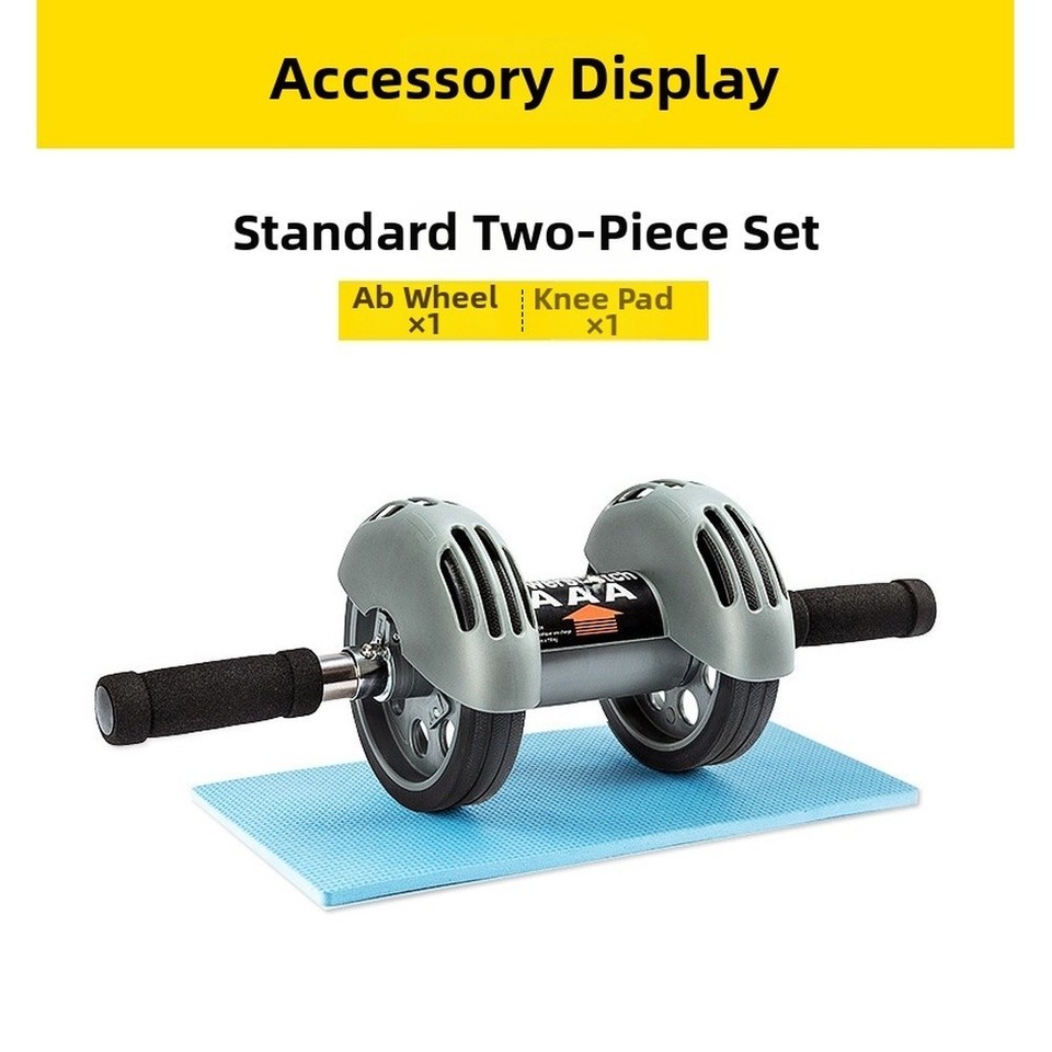Double Wheel Ab Roller with Rebound Spring for Core Workout and Knee ...