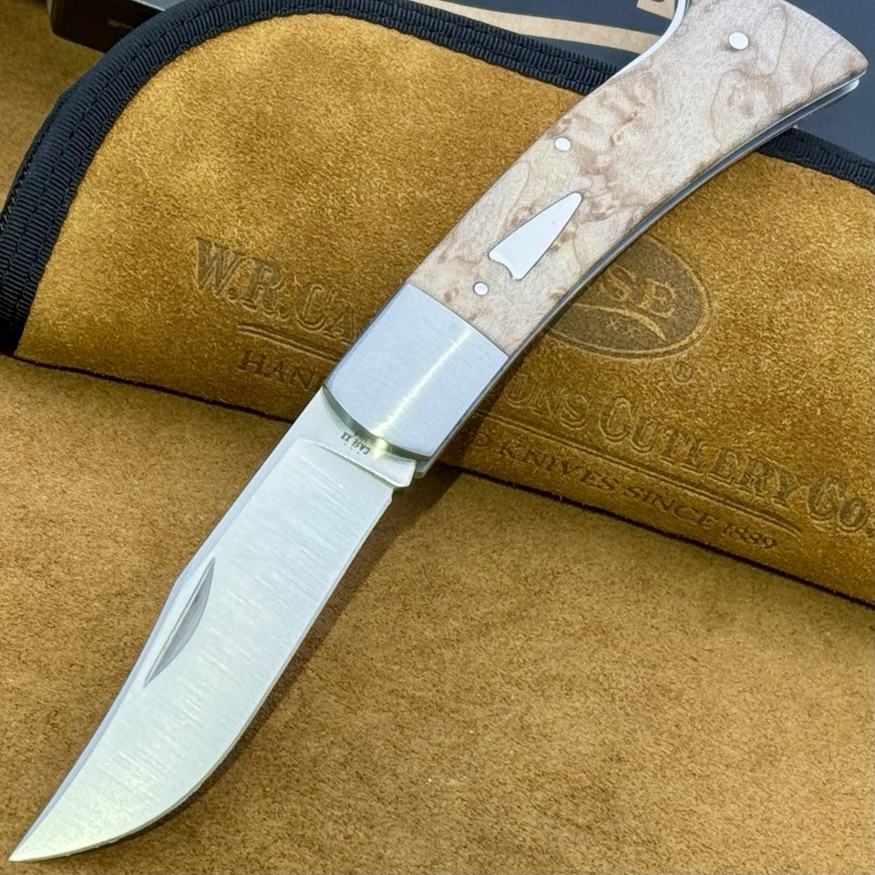 Case USA Bill Ruple Collaboration Knife Maple Wood Axe Handle Lockback ...