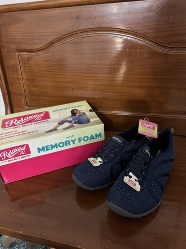 Relaxed Fit From Skechers 58780S Navy Movin Easy Knitacular Women’s ...