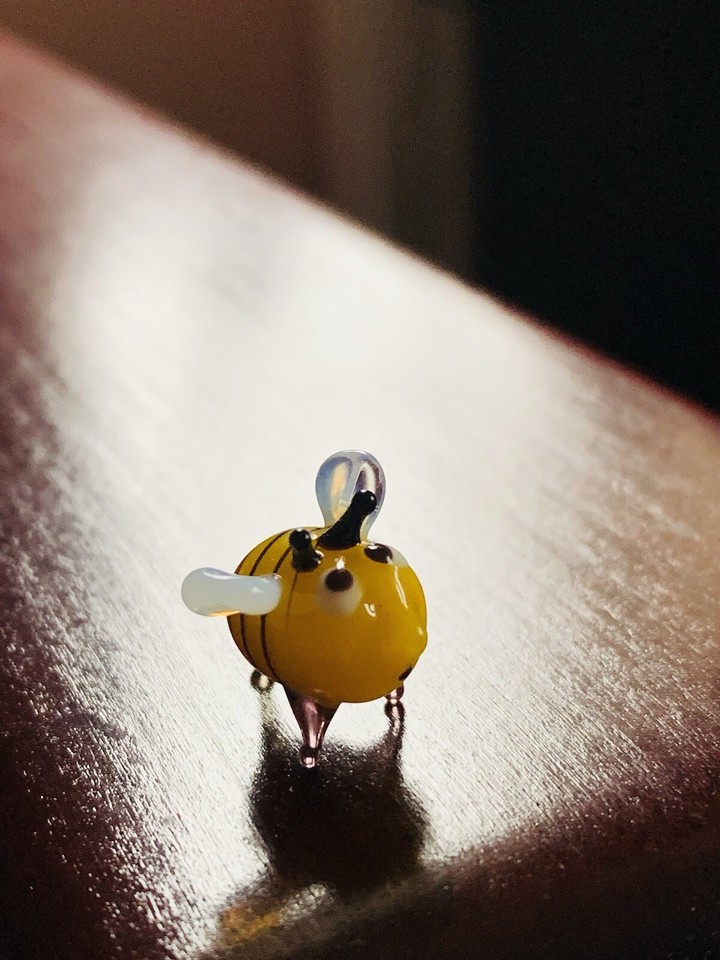 Mini BEE~Collectible Hand Blown Art Glass Figurine~Handmade Tiny Animal ...