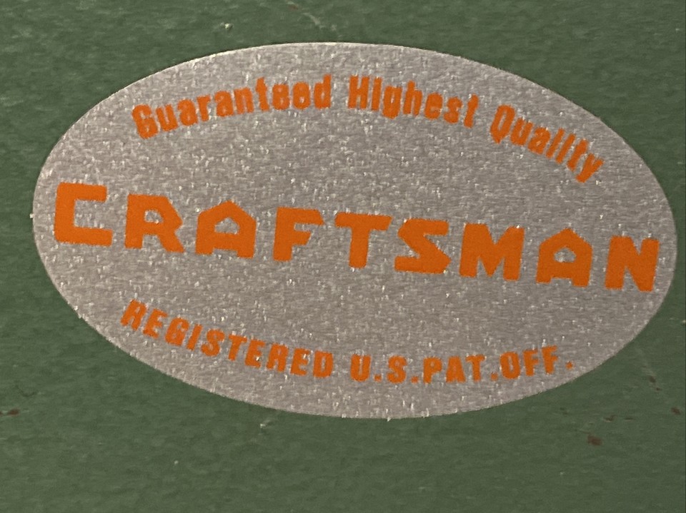 Craftsman Tools vintage 40's WWII era decal 2-1/8" long tool box Silver ...
