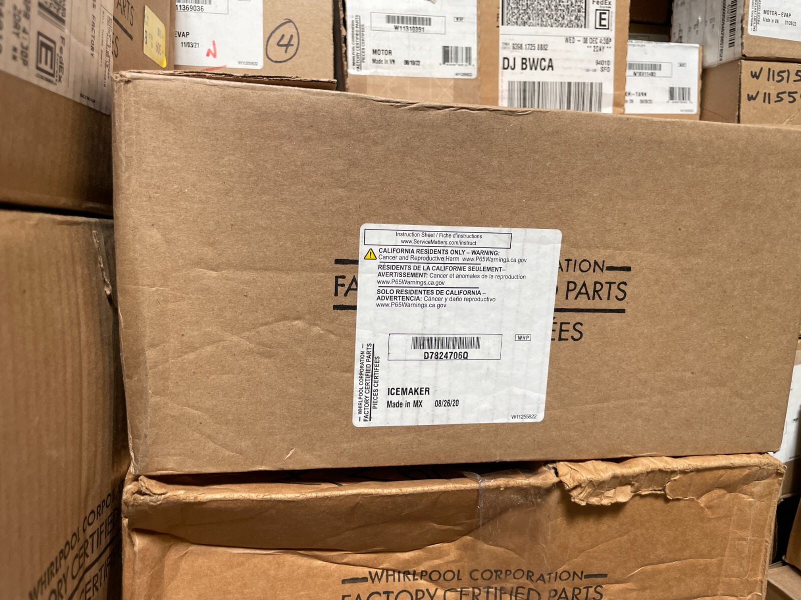 New OEM Whirlpool Refrigerator Ice Maker D7824706Q 10549201 10563707 ...