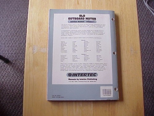 Old Outboard Motor Service Manual Vol 1 (1983 Intertec Publishing) Free Shipping | eBay