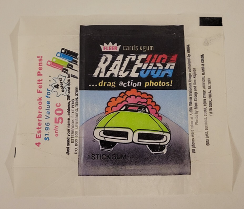 1973 RACE USA Racing AHRA DRAG ACTION PHOTOS Wax Pack CARD WARPPER NM ...