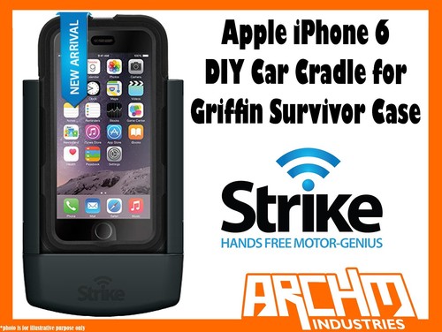 STRIKE ALPHA APPLE IPHONE 6 CAR CRADLE FOR GRIFFIN SURVIVOR CASE DIY ...