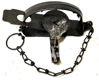 Antique Victor 14 Jump Trap Teeth on Jaw Strong Spring Oneida Beaver ...