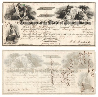 Treasurer of the State of Pennsylvania (1859) Harrisburg, School Dep ...