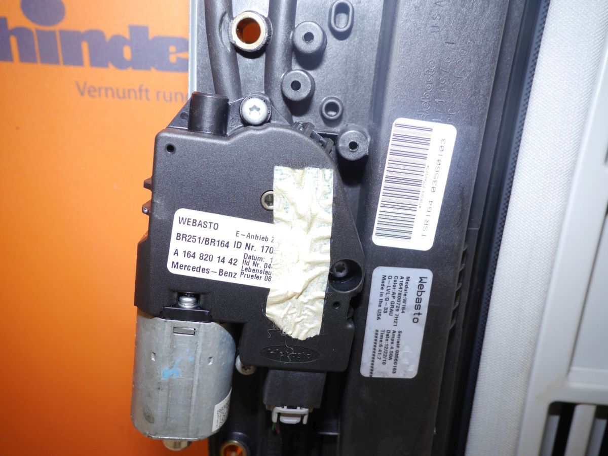 Schiebedach A1647800729 MERCEDES-BENZ M-KLASSE (W164) ML 350 CDI 4MATIC ...