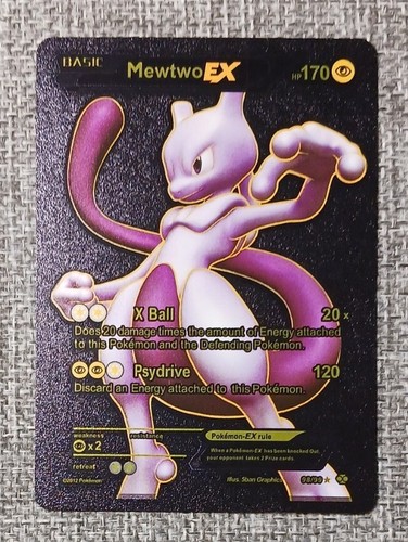 Mewtwo EX 98/99 Next Destinies Black Foil FanArt Pokemon Card HP 170 | eBay