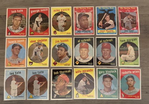 1959 TOPPS BASEBALL 27 HIGH NUMBER CARD LOT EX+ TO NM | eBay