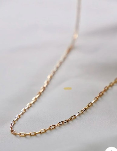 Dainty paper clip chain necklace Waterproof Gold chain Necklace Pretty ...
