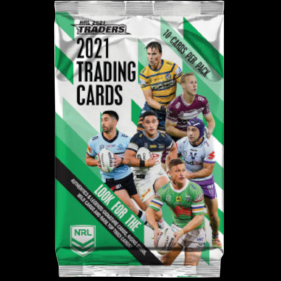 10 x 2021 NRL Traders Rugby League TLA Trading Cards Sealed Packs 100 ...