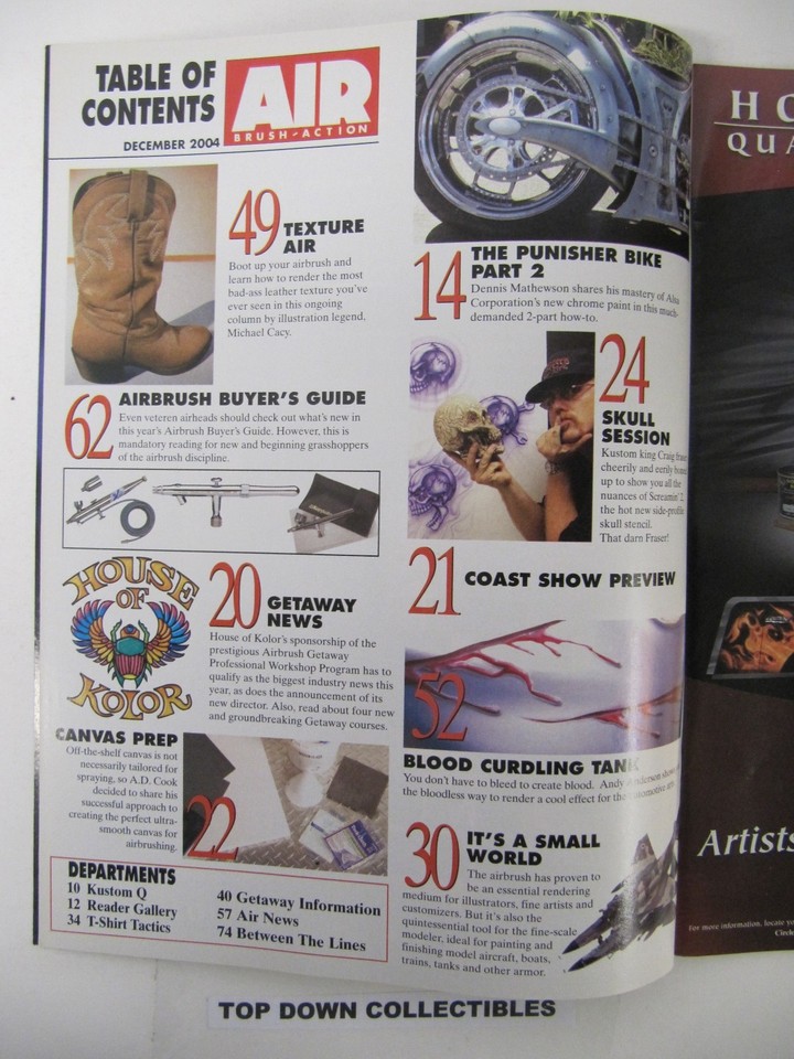 Air Brush Action Magazine December 2004 Leather Texture by Michael Cacy ...