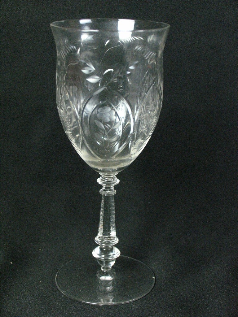 Libbey Rock Sharpe Lynhurst 12 Water Goblet & 4 Tall Sherbet Glasses ...