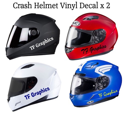 Personalised Crash Hat Vinyl Decal - Safety Helmet Sticker Motorbike ...
