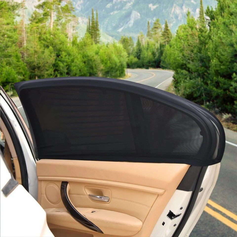 2 Pack Car Window Side Screen Sun Mesh Shade Cover Magnetic Sunshade ...