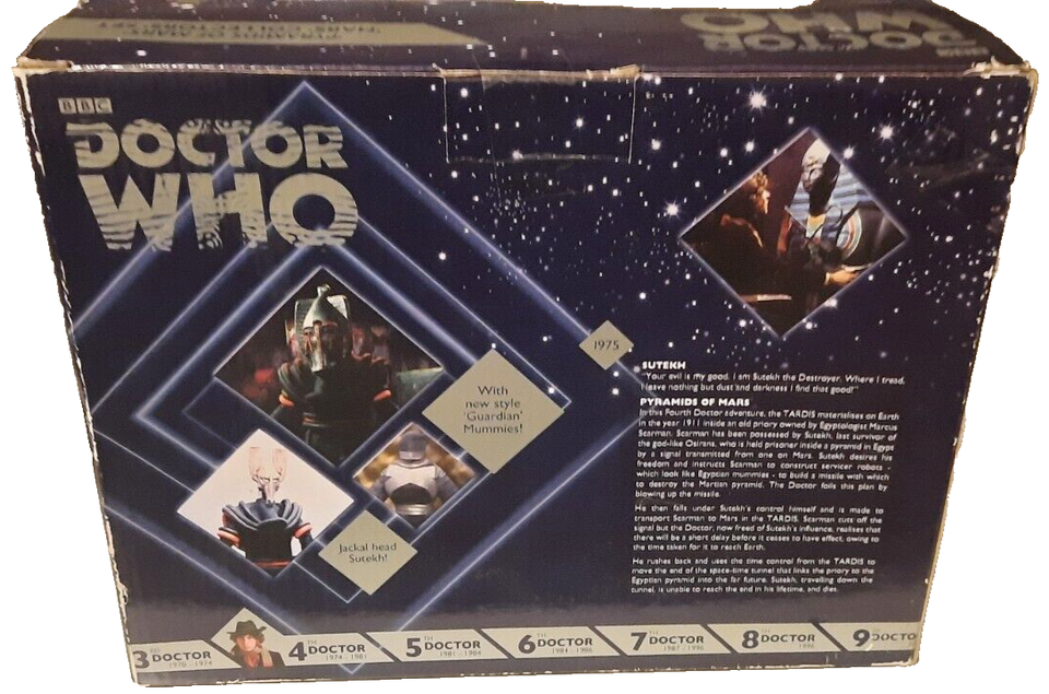 DOCTOR WHO THE PYRAMIDS OF MARS Sutekh Jackal Guardian Mummy Figure Set ...