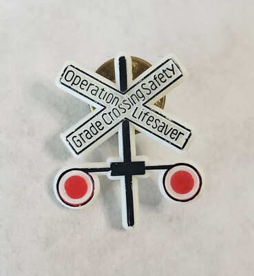Vintage Railroad Plastic Pin: Operation Lifesaver Grade Crossing Safety ...