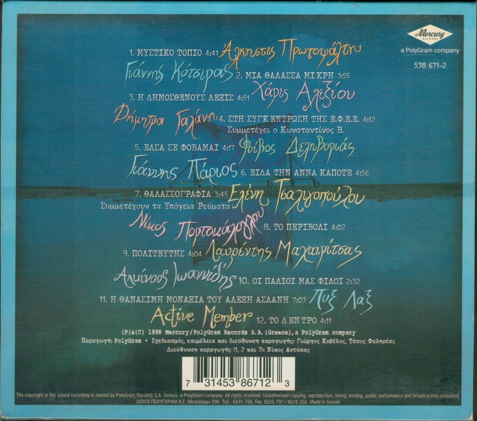 Tribute To Dionysis Savvopoulos - Various / Rare Greek Music CD 1998 NM ...