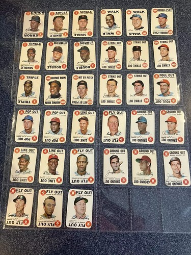 1968 TOPPS GAME 33 CARD COMPLETE SET MANTLE AARON MAYS CLEMENTE ROSE | eBay
