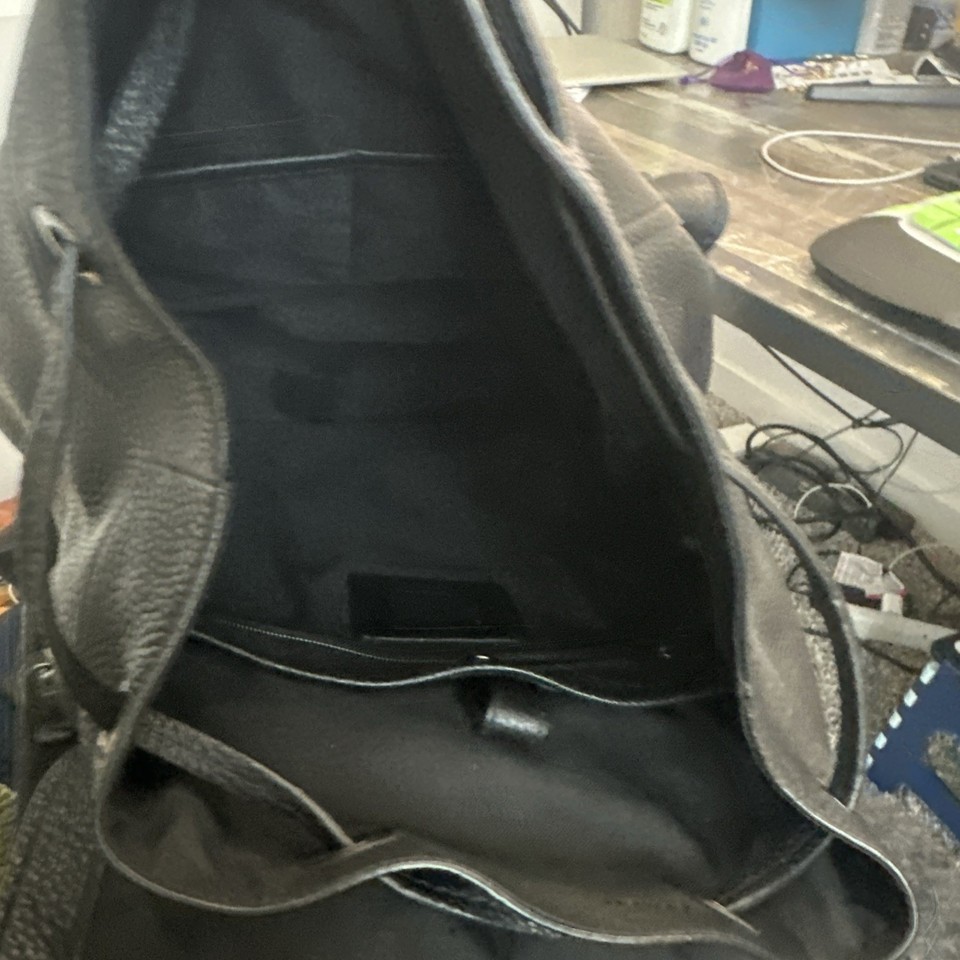 Coach Bleecker Leather Backpack Rucksack 29523 Gunmelat Black Men's ...
